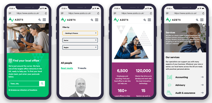 Azets | UX- and web-design for the accounting brand